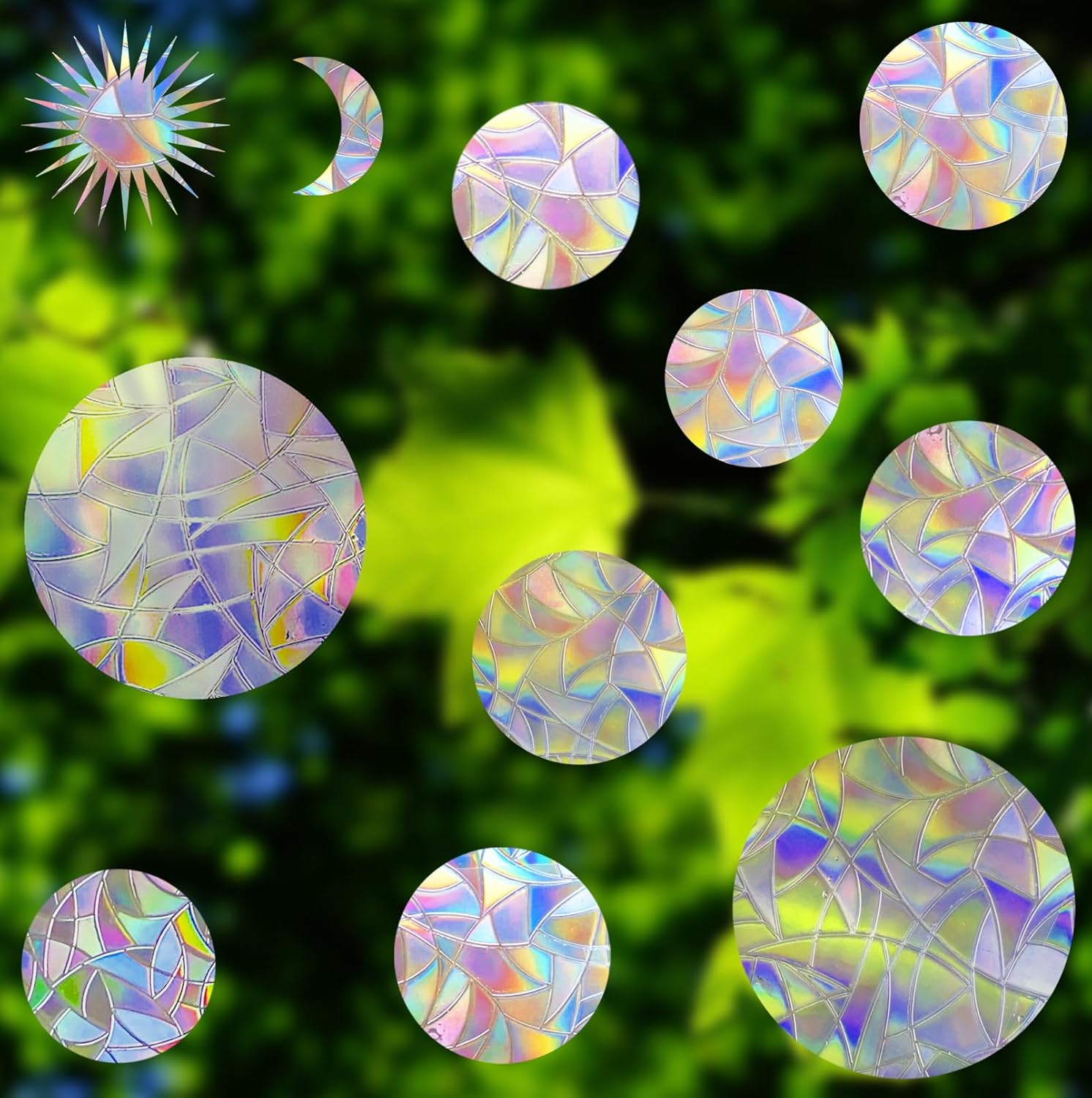 Amazon.com: 18 Pcs Circle Window Clings - Anti-Collision Window Decals ...