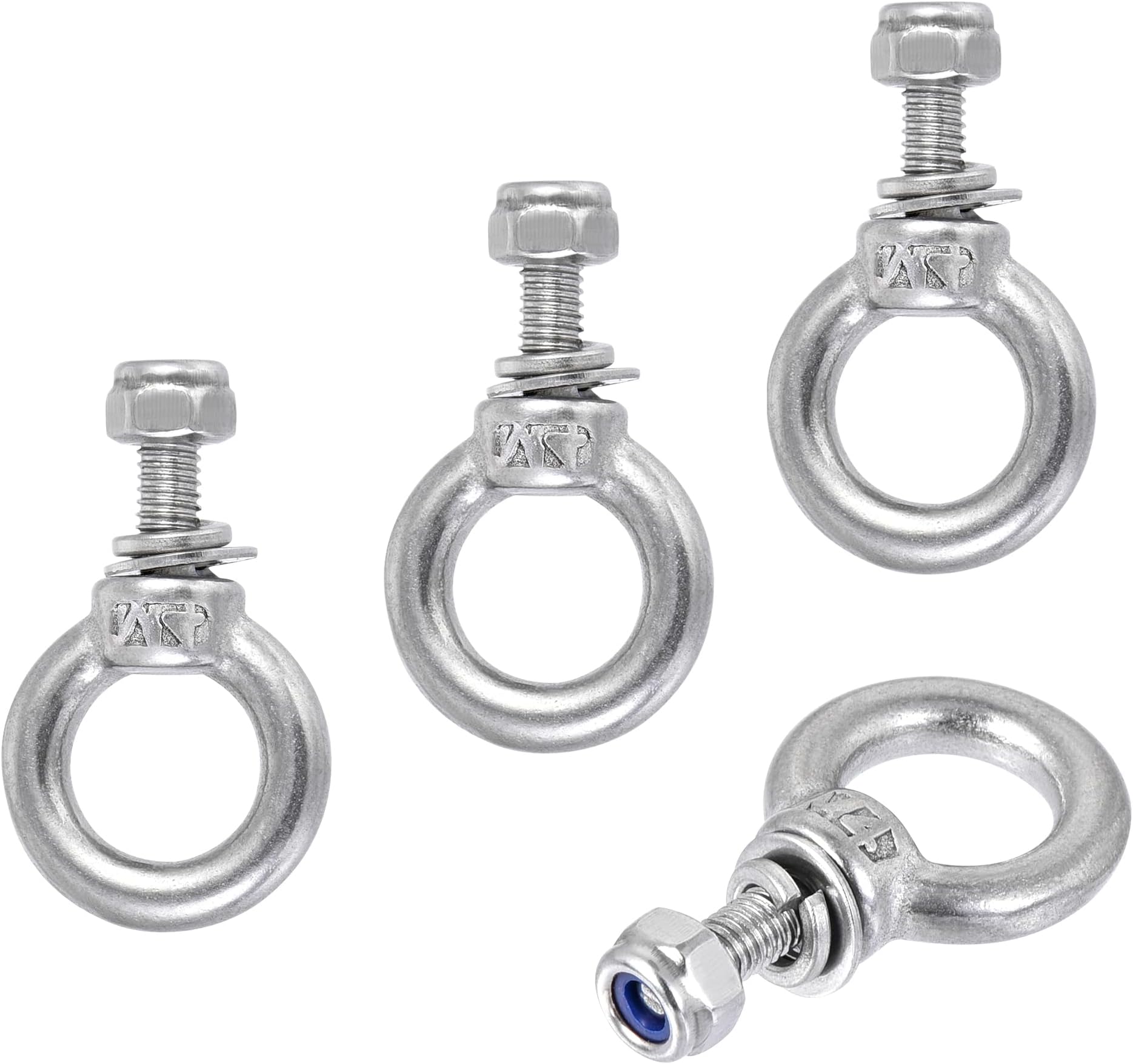 304 Stainless Steel Lifting Eye Uxcell M6 X 50mm Machinery Shoulder ...
