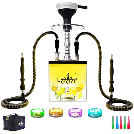 Amazon.com: Hookah Set with Everything - Kitosun Updated Cube Modern ...