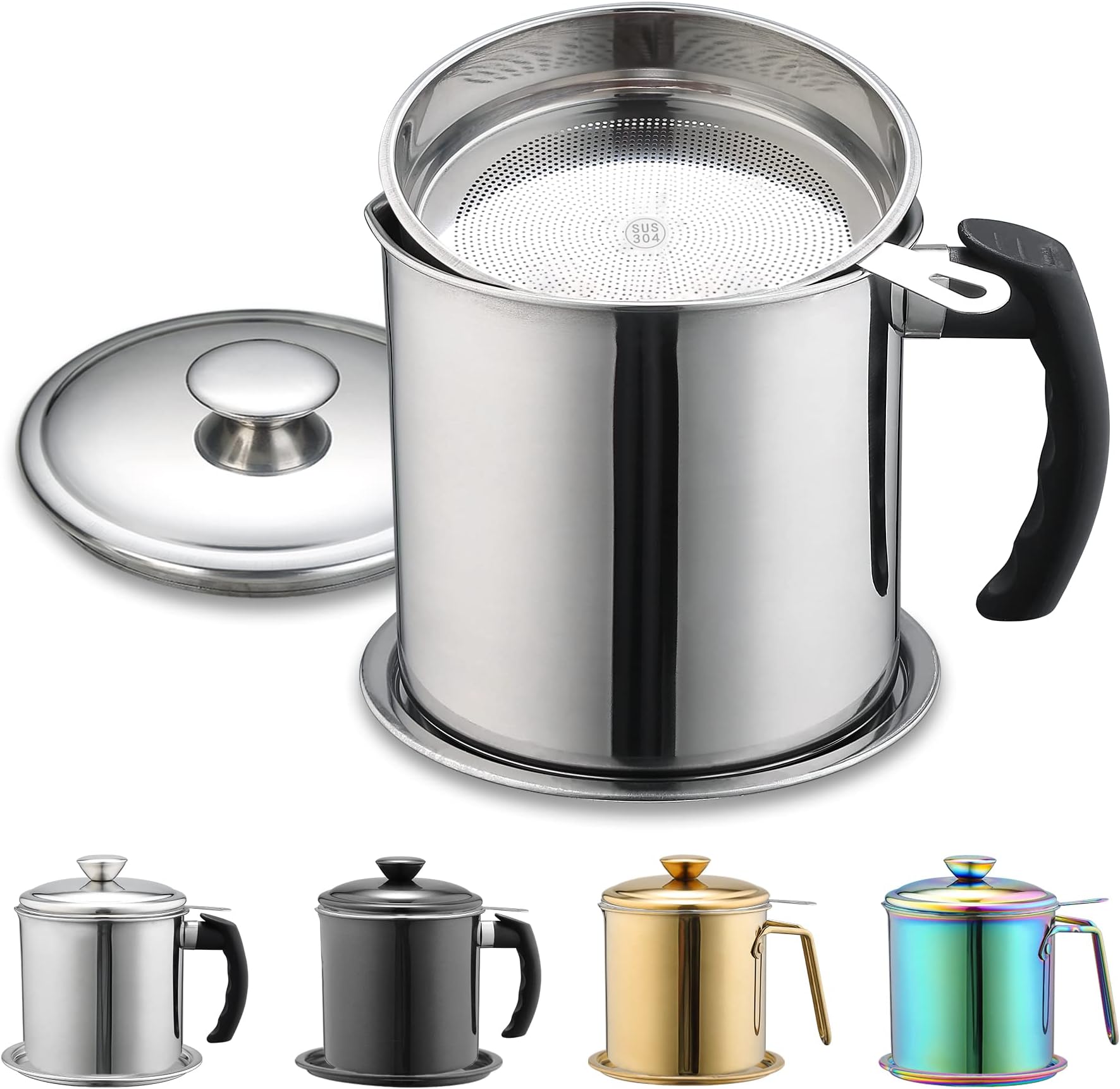 Amazon.com: Grease Container, Kitchen Oil Storage Can Container Can, 1 ...