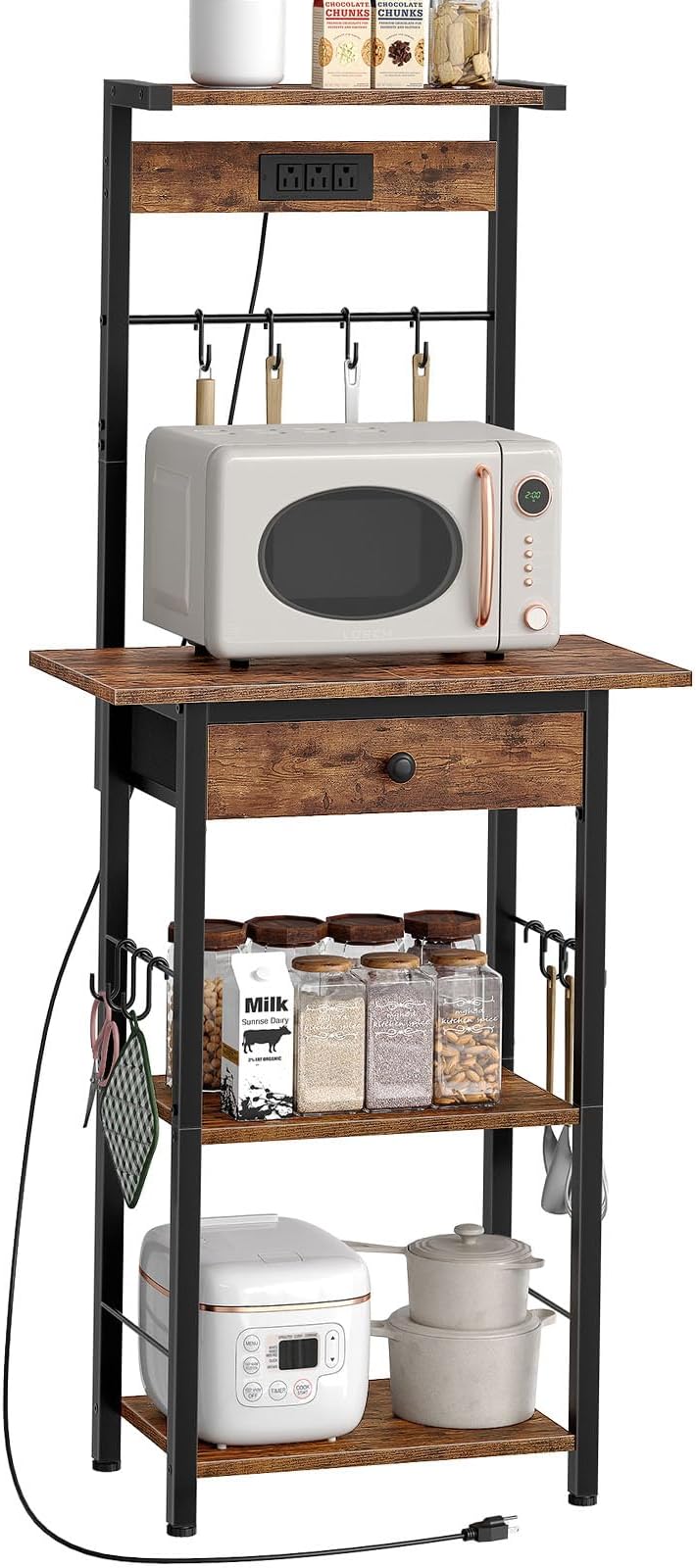 Amazon.com: HOOBRO Coffee Bar Station, 4-Tier Coffee Stand with K Cup ...