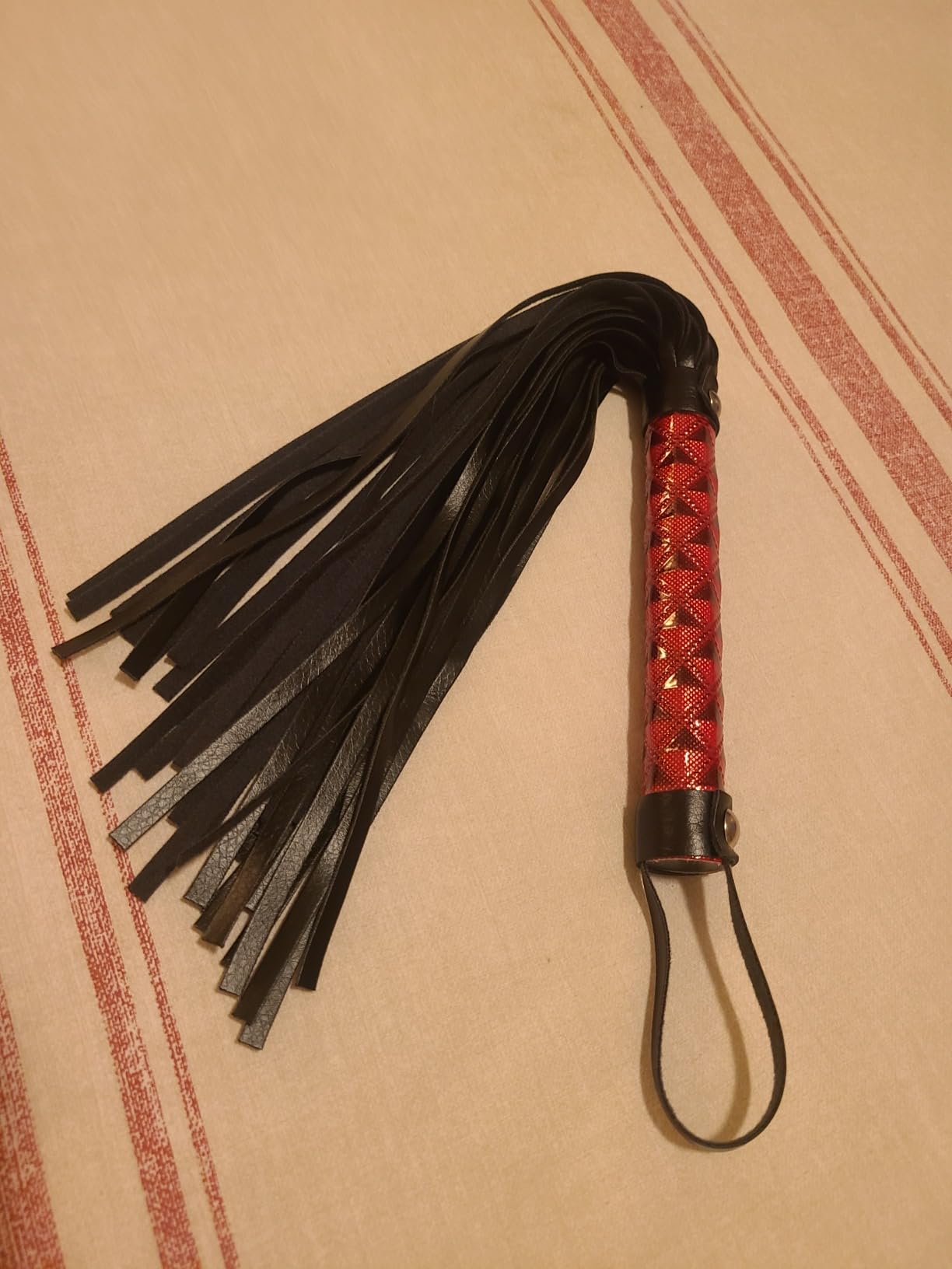 Amazon.com: MELLCARE Whip Red Riding Whip 15.5" Black Whip Crop Riding ...