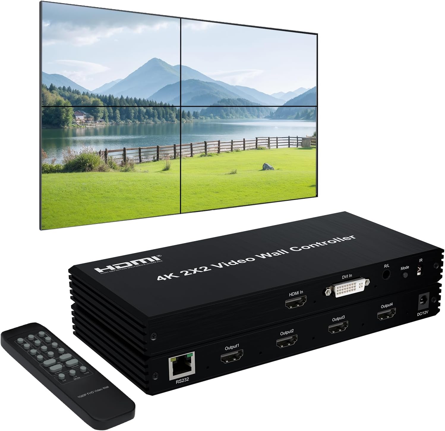 Amazon.com: FENIXFIT 4K 2x2 HDMI Video Wall Controller 2x1, 1x2, 1x3 ...