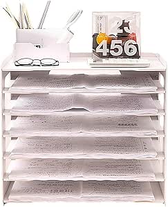 Extra Large A3 Paper Storage Units for Office and School White Desktop ...