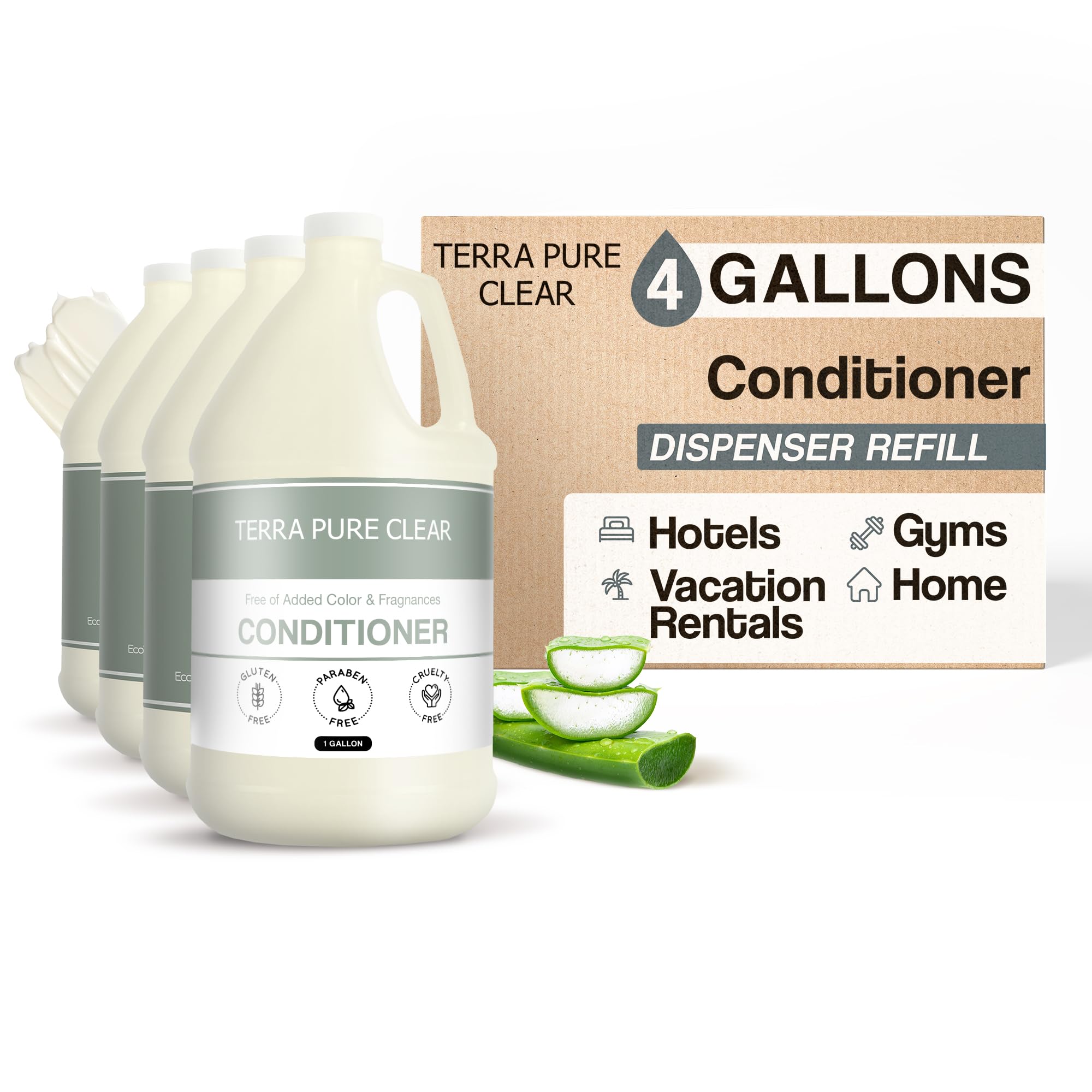 Amazon.com : Terra Pure 1-Shoppe Clear Color and Fragrance Free Gallon ...