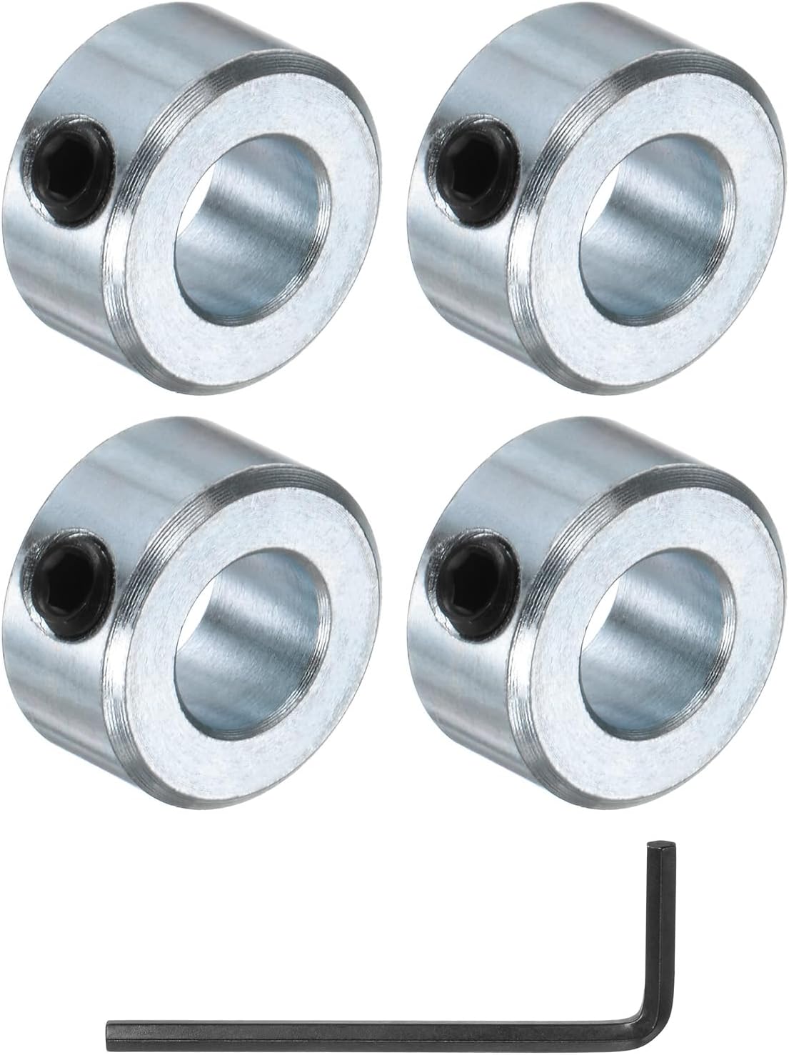 Amazon.com: uxcell 4pcs Set Screw Shaft Collars 7/16" Bore Zinc Plated ...