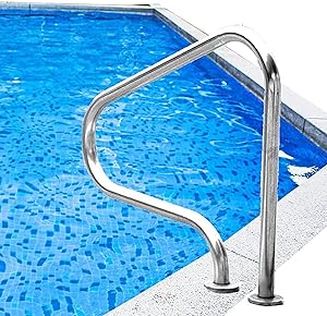 Pool Hand Rail, 1 PCS Easy Mount Hand Grab Rail w/Curved Structure ...