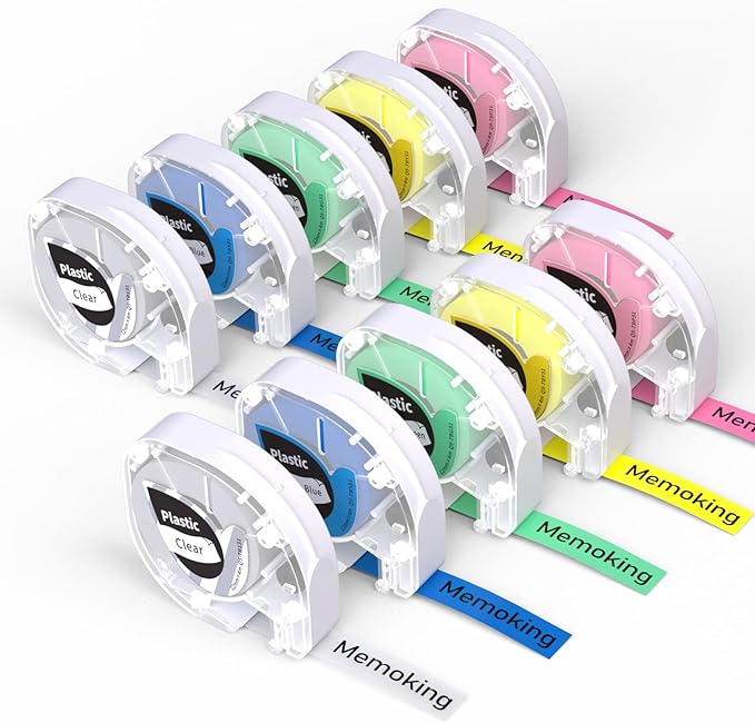 Memoking Label Maker Refills for Dymo Letratag Refills, 10-Pack ...