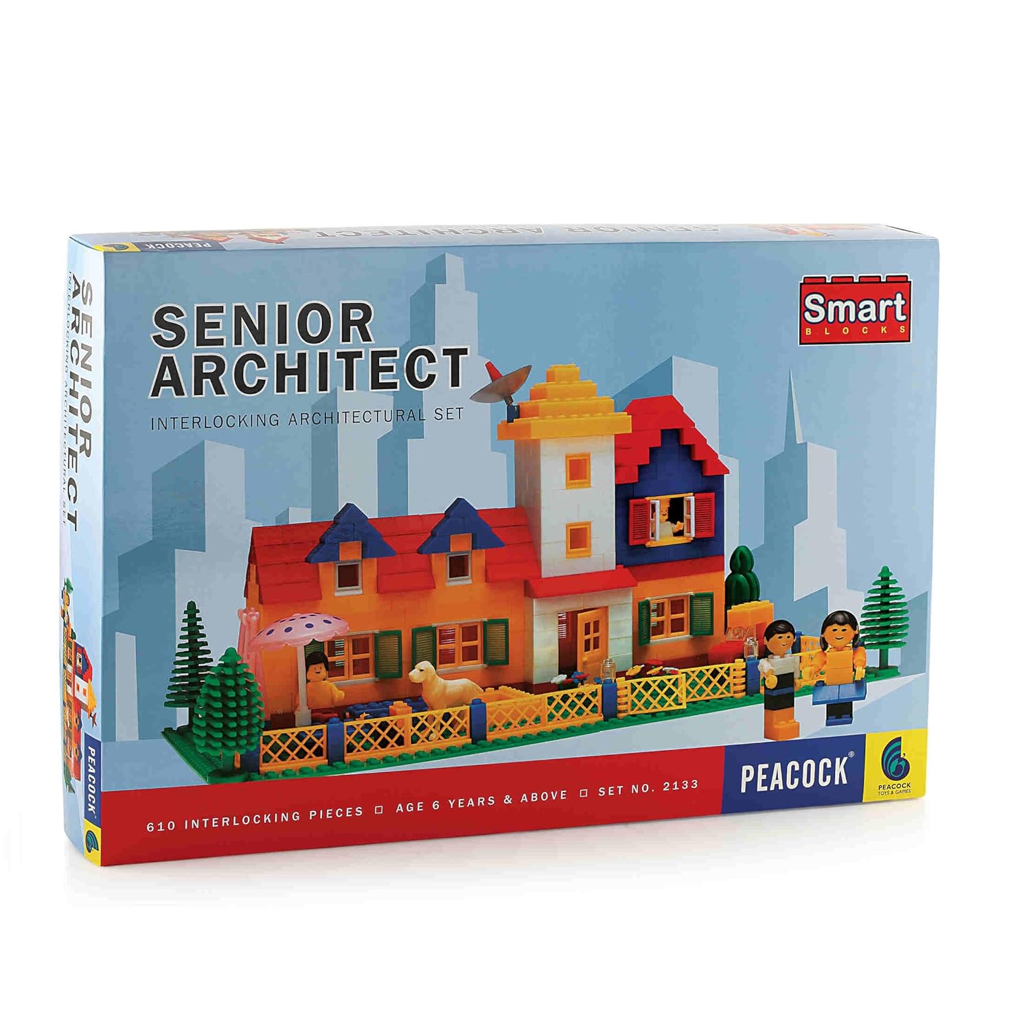 Buy PEACOCK TOYS AND GAMES Multicolor Senior Architect Blocks Set Home ...