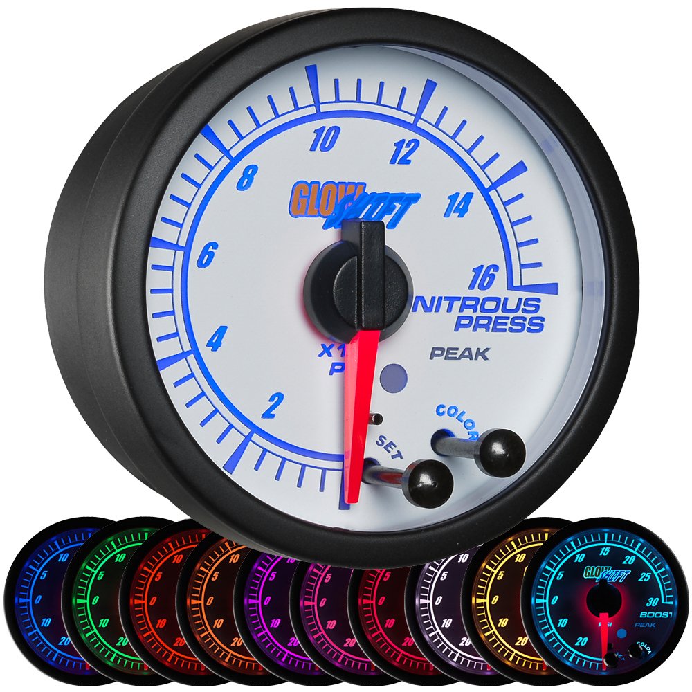 Amazon.com: GlowShift White Elite 10 Color 1,600 PSI Nitrous Pressure ...