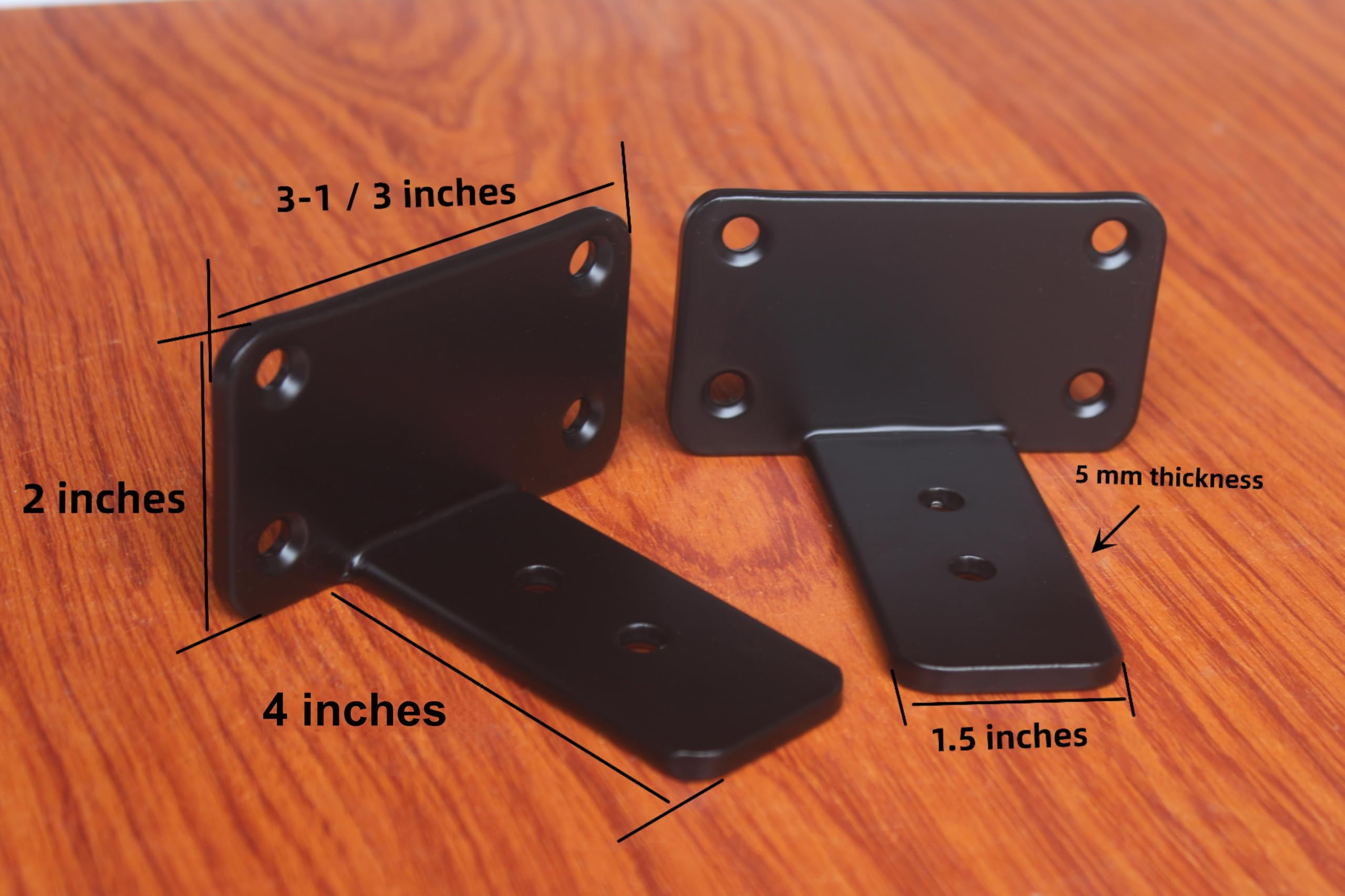 Snapklik.com : 10 Pack - 4 Inch Black Hidden L Shelf Bracket