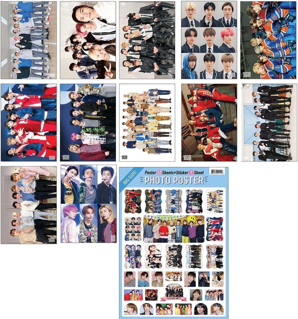 Amazon.com: Idolpark K POP Idol Group 2022 New 12 Poster and 1 Sticker ...