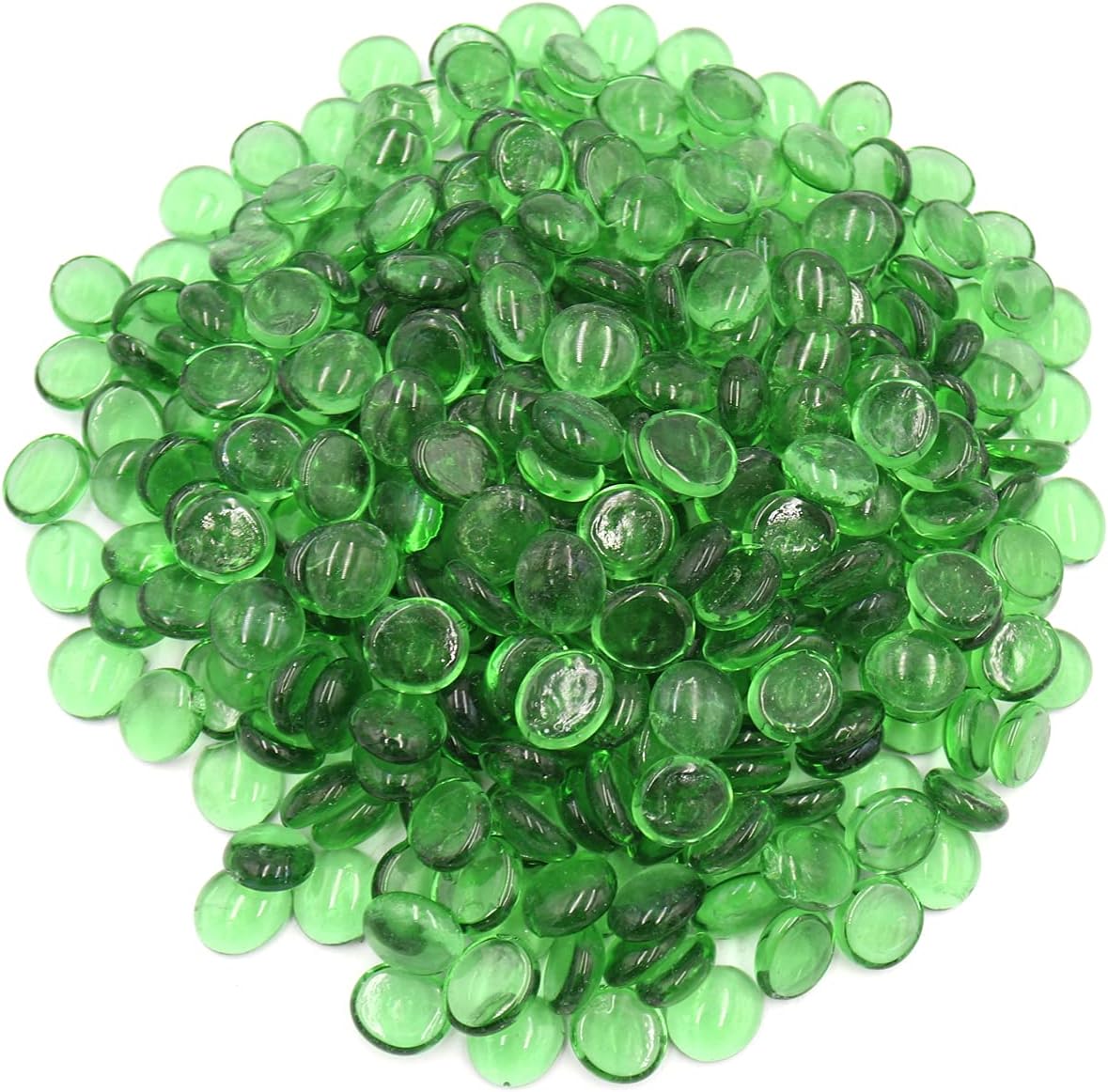 Amazon.com: Transparent Green Flat Glass Marbles for Vases, 2 LB ...