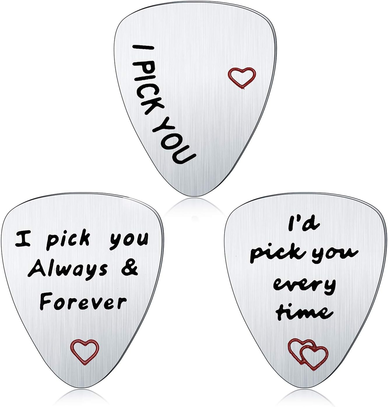 Amazon.com: ChromaCast CC-HS-LT Heart Shaped Picks, Light, 12-Pack ...