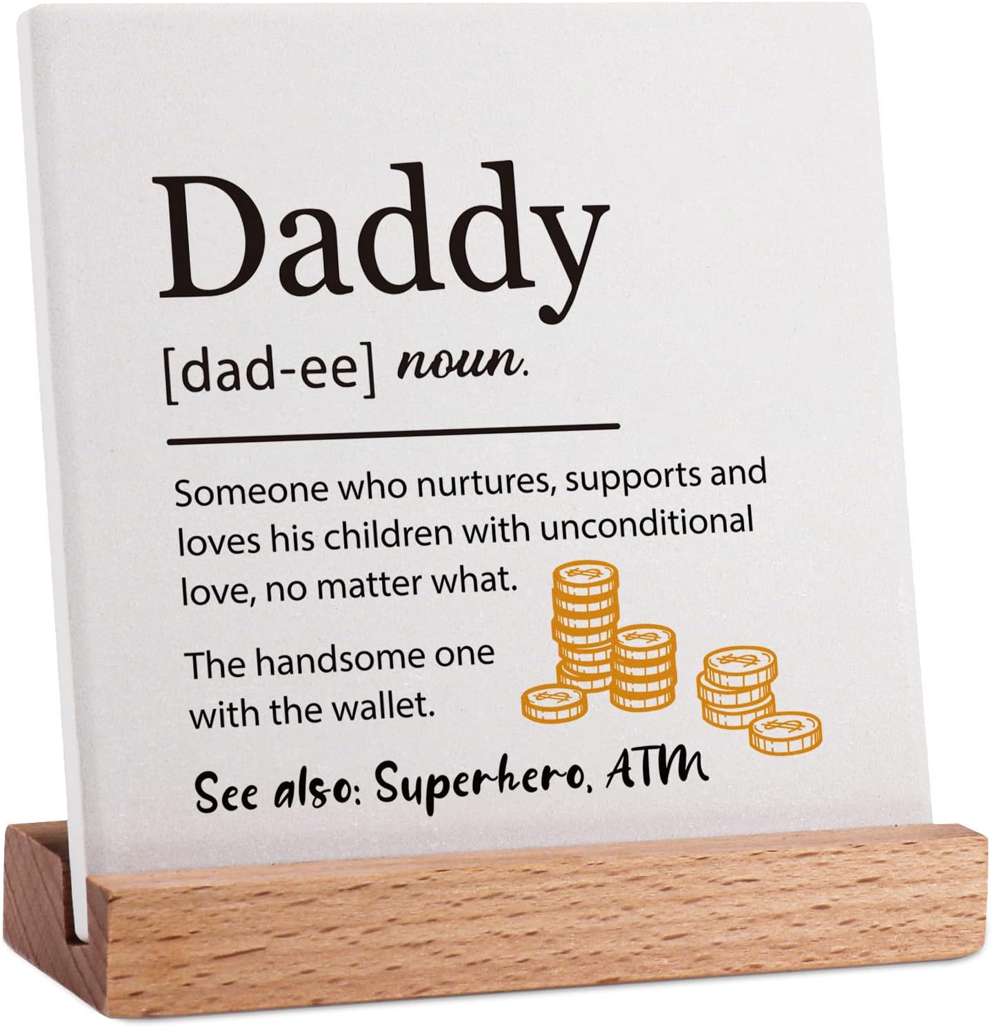 Amazon.com: Father's Day Decorations Wooden Block Sign with Led Lights ...