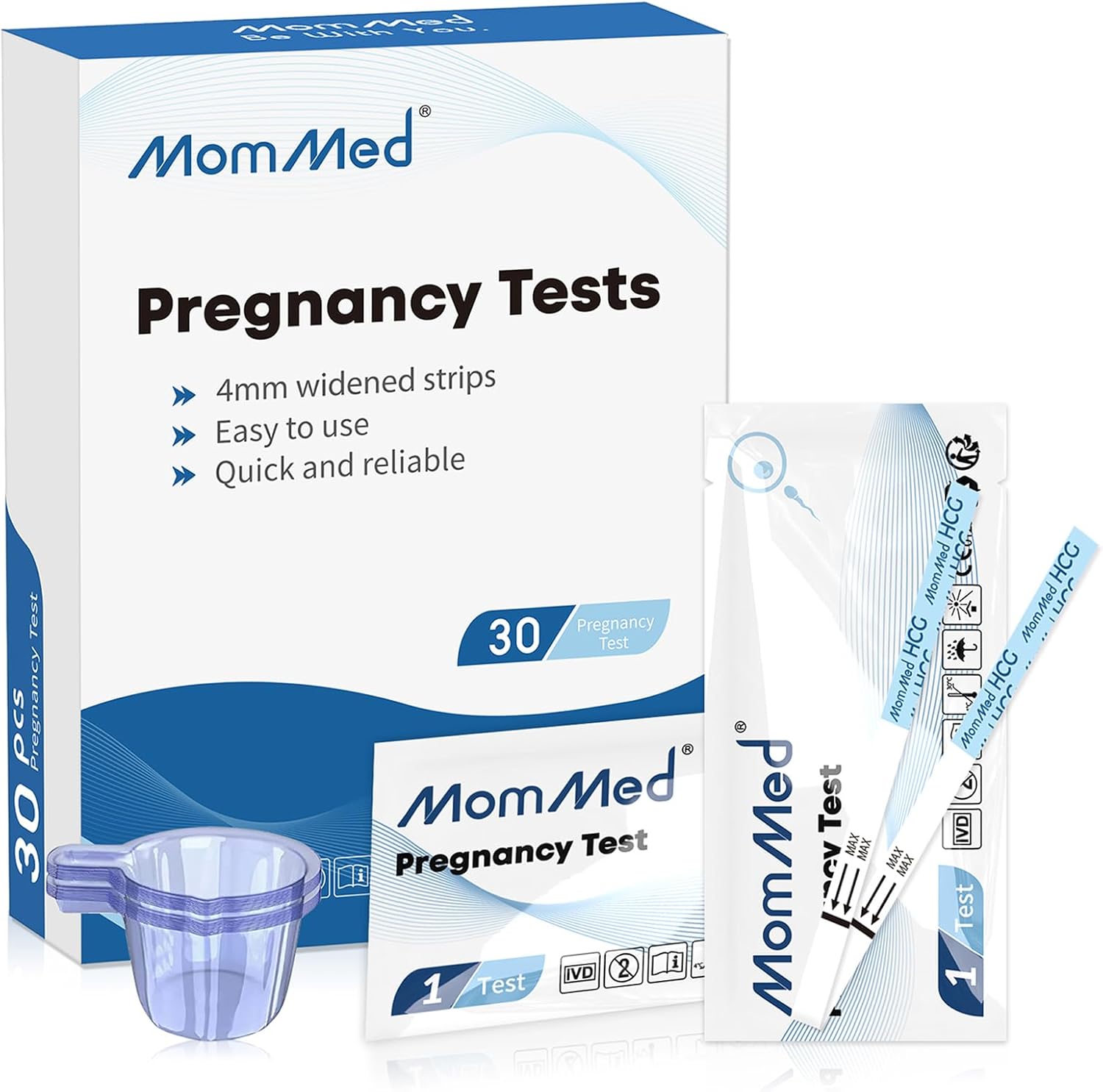 Amazon.com: MomMed Pregnancy Test Strips, HCG 30 Pregnancy Tests for ...