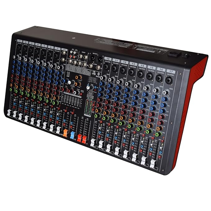 kh Professional 16 Channel Audio Mixer, 15 Mono & 1 Stereo Channel ...