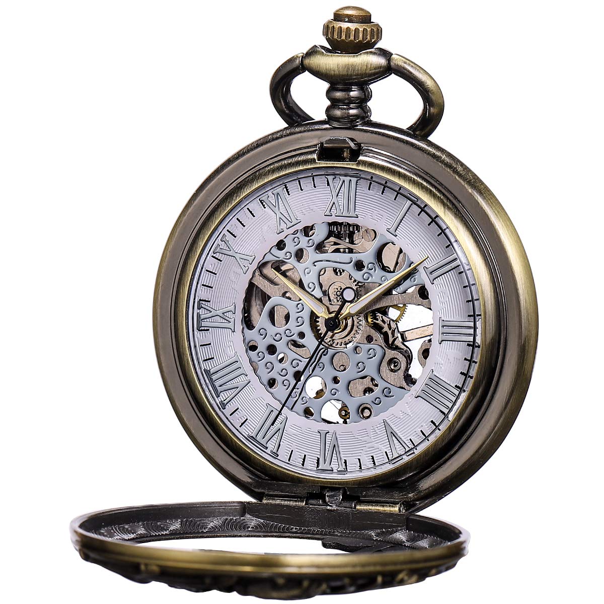 Buy SIBOSUN Pocket Watch Antique Dragon Mechanical Skeleton Roman ...
