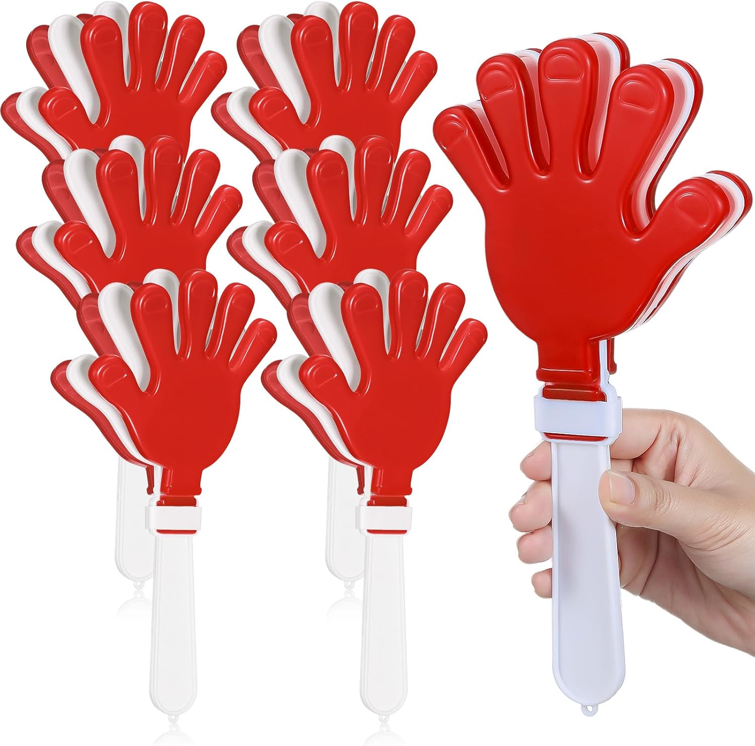 Amazon.com: Poen 6 Pcs Jumbo 11 Inch Hand Clappers Noise Makers Giant ...