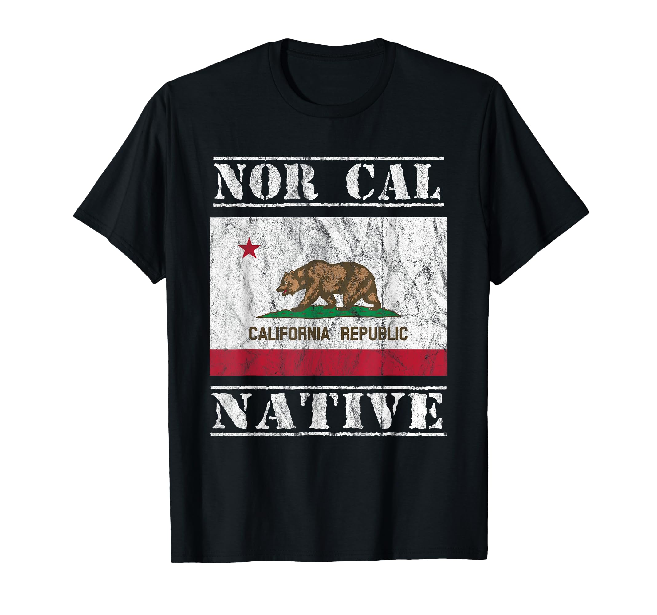 Amazon.com: Northern California Nor Cal Native T Shirt California Flag ...