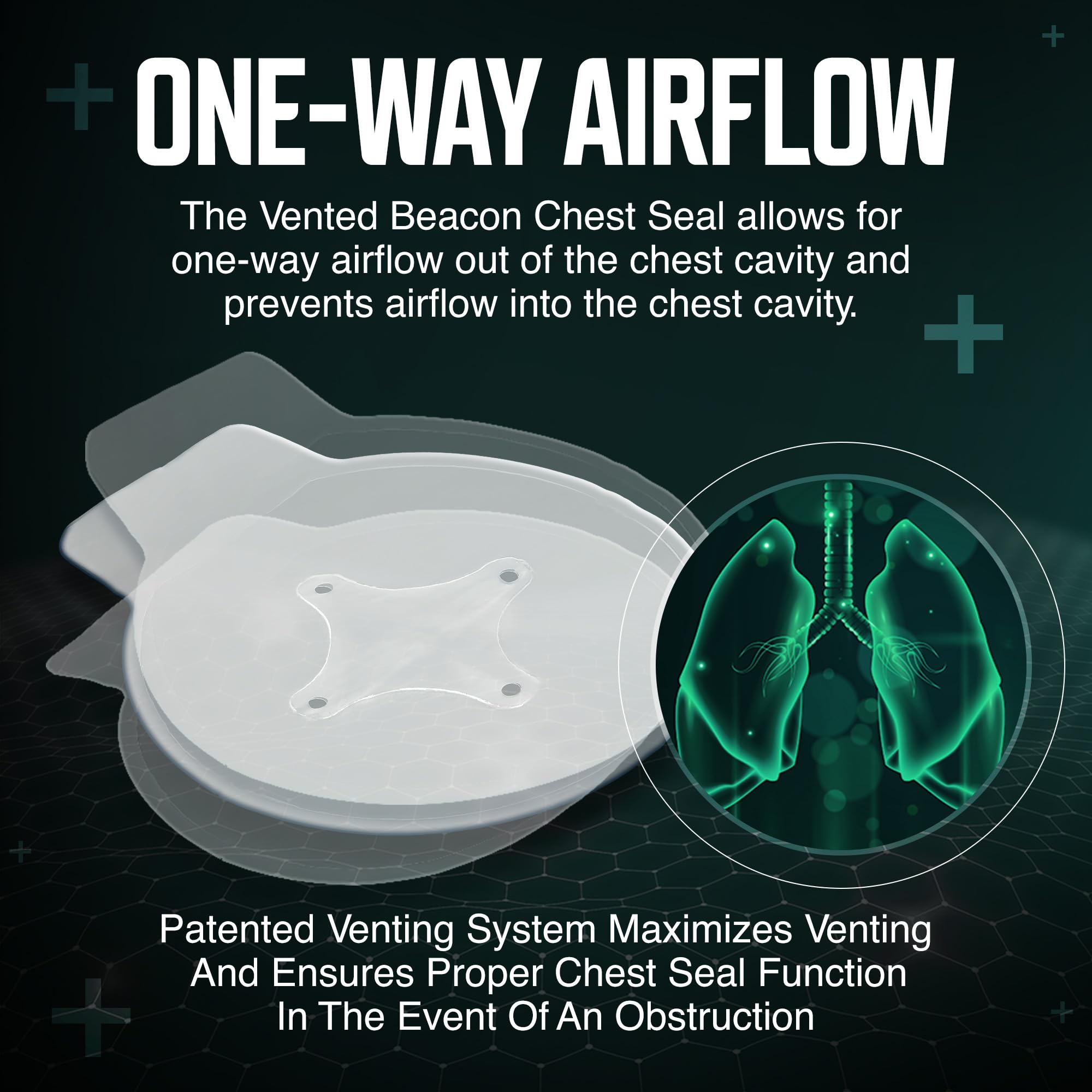 Snapklik.com : Beacon Chest Seal 2 Pack - Vented Chest Seal For Open ...