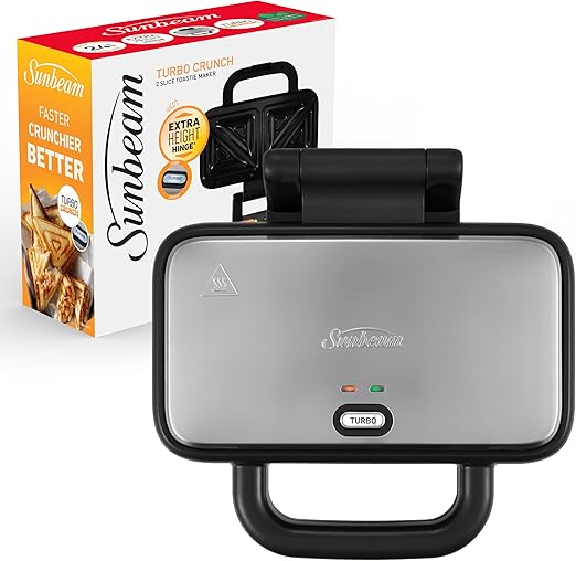 Sunbeam Turbo Crunch 2-Slice Toastie Maker | Turbo Button For Extra ...