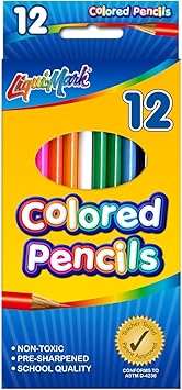 Amazon.com: Colored Pencils - 12 Pack : Arts, Crafts & Sewing