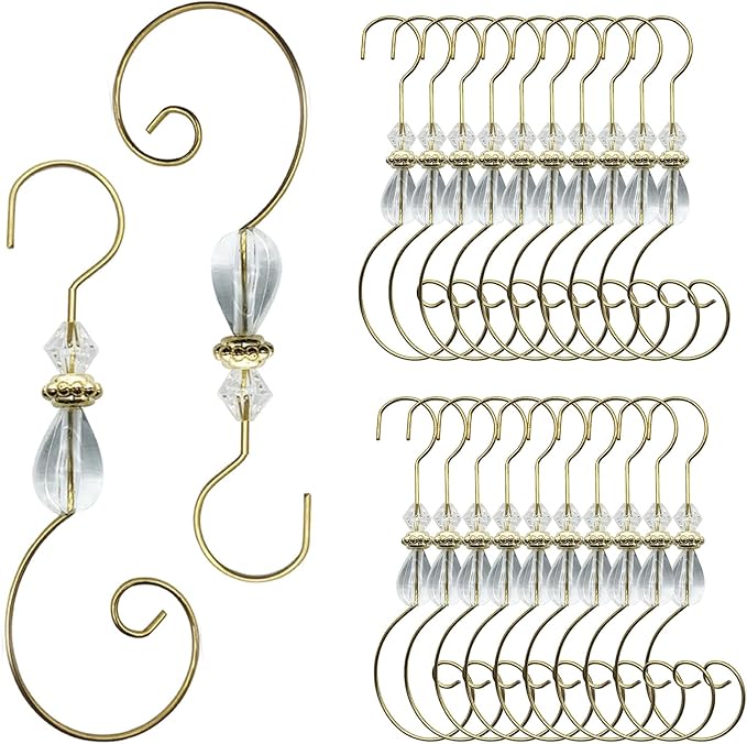 Amazon.com: Furimuk 20 Pcs Christmas Ornament Hooks Beaded Hangers with ...