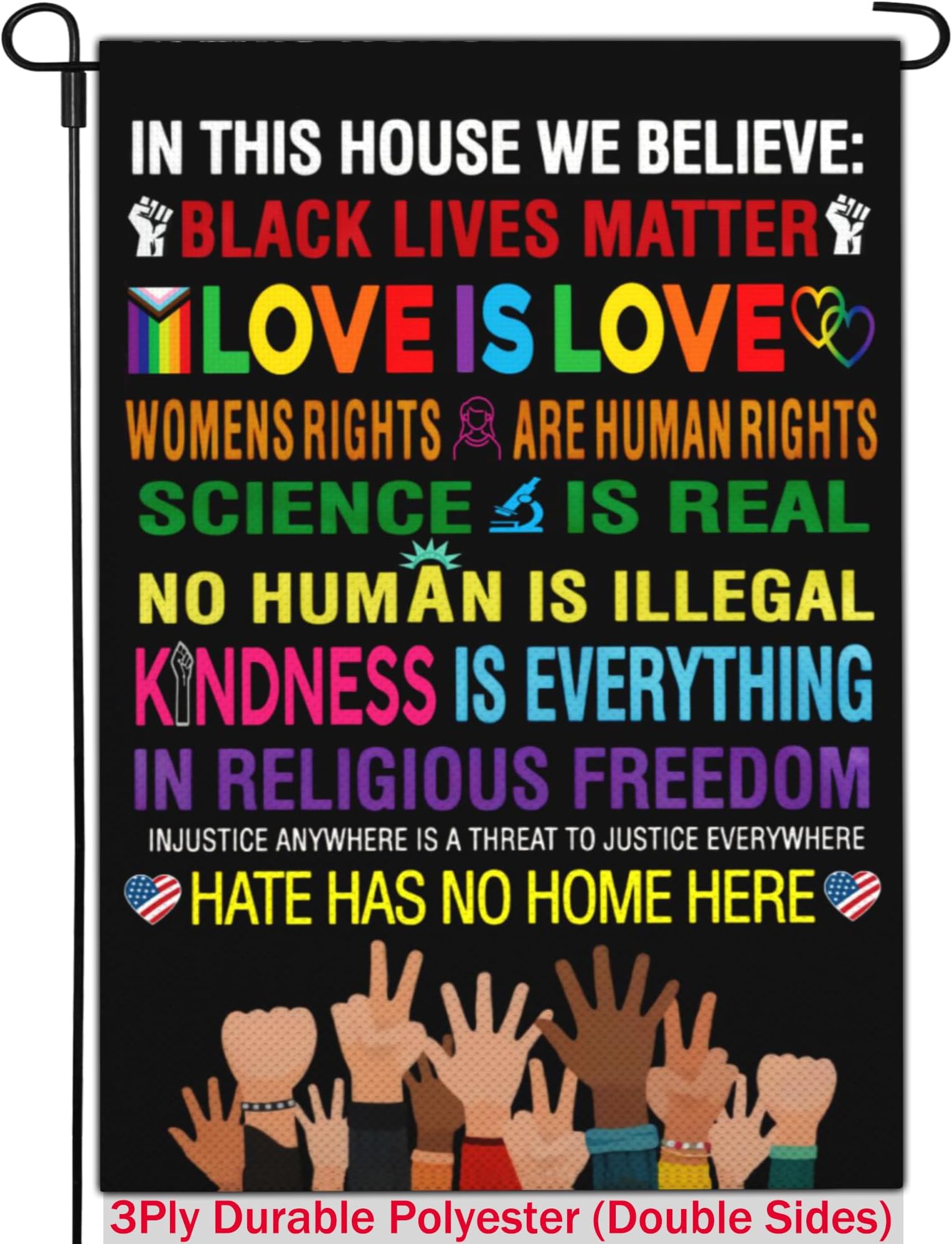 Amazon.com : NASIAN Pride Garden Flags for Outside - This House We ...