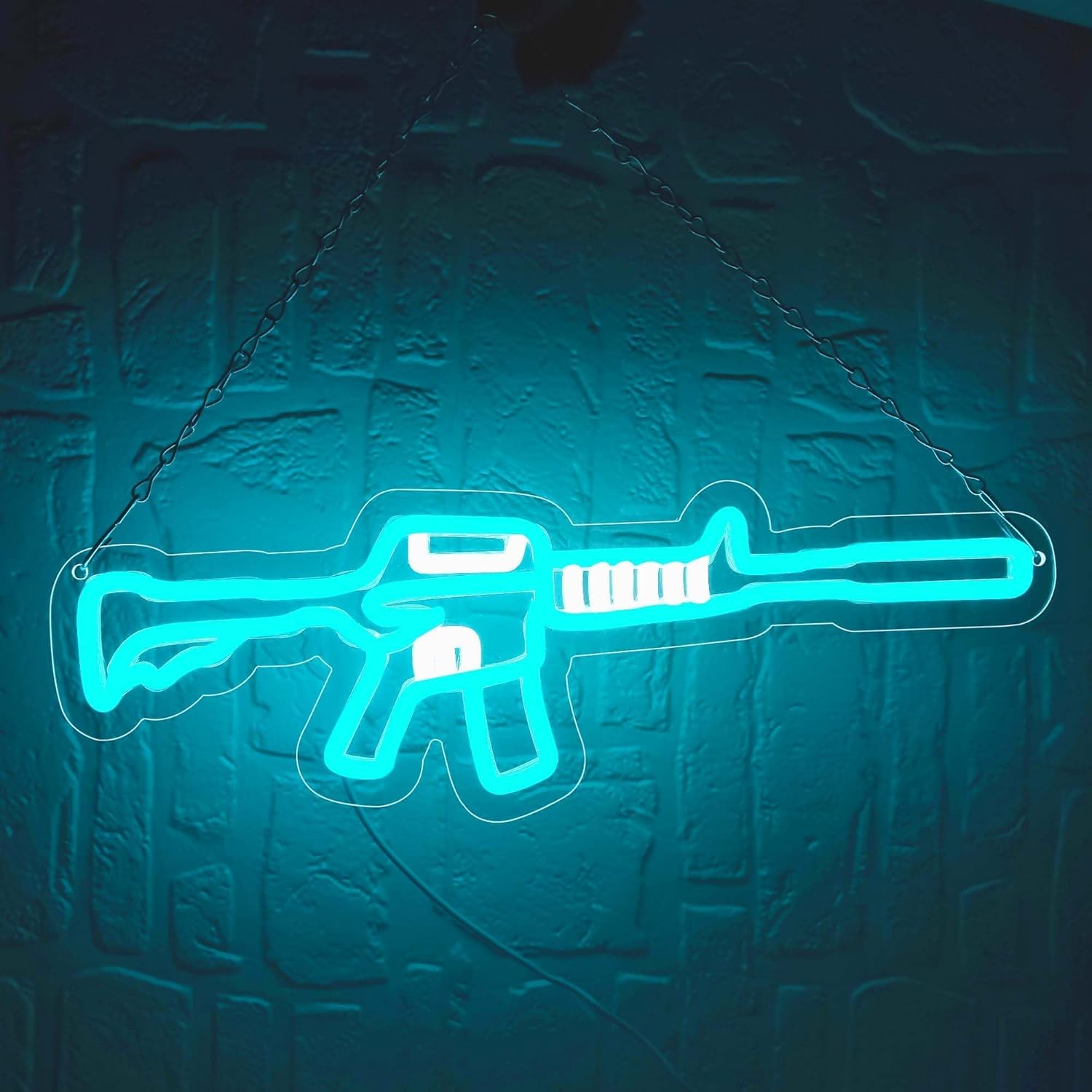 Gun Neon Sign for Wall Decor,Gun LED Neon Light for Man Cave,Pistol ...