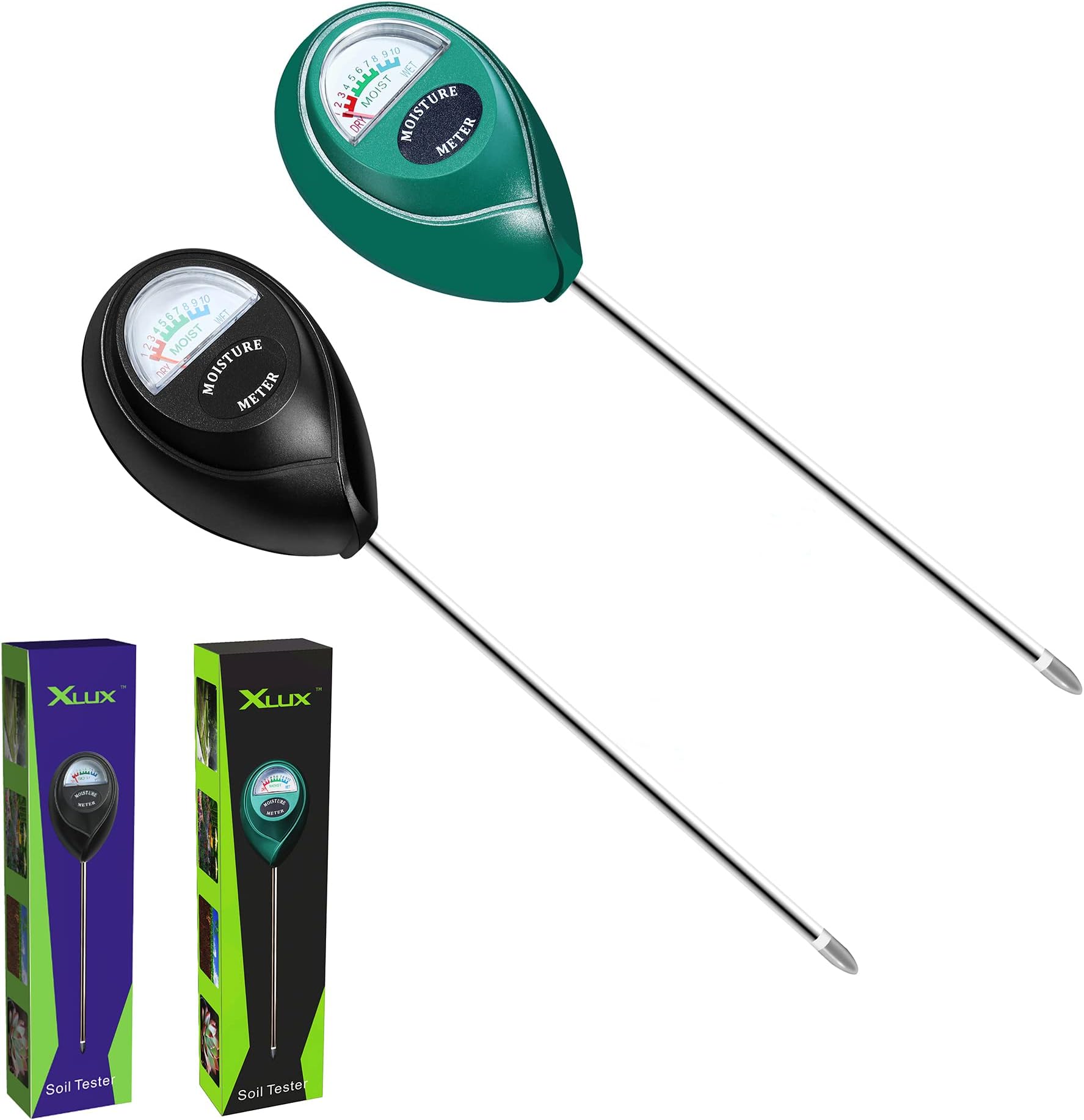 Amazon.com: XLUX Soil Moisture Sensor Meter Water Monitor, Hygrometer ...