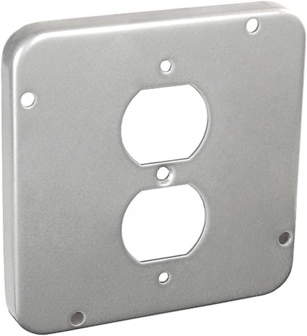 1 Pc, 4-11/16 Industrial Surface Cover, 1/2 In. Raised, Duplex ...