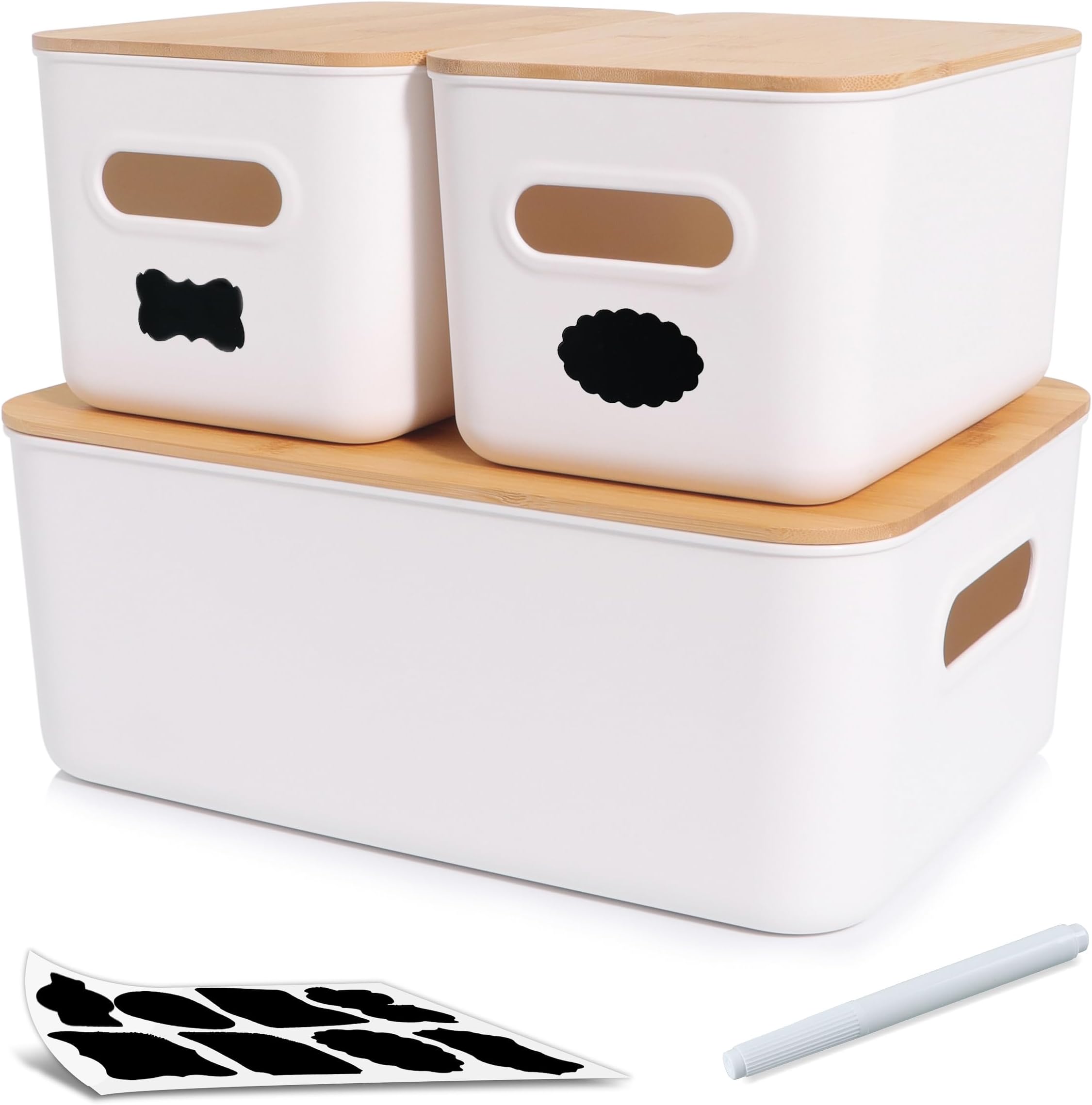 Amazon.com: VML Online Stackable Storage - Set of 2 Plastic Folding ...