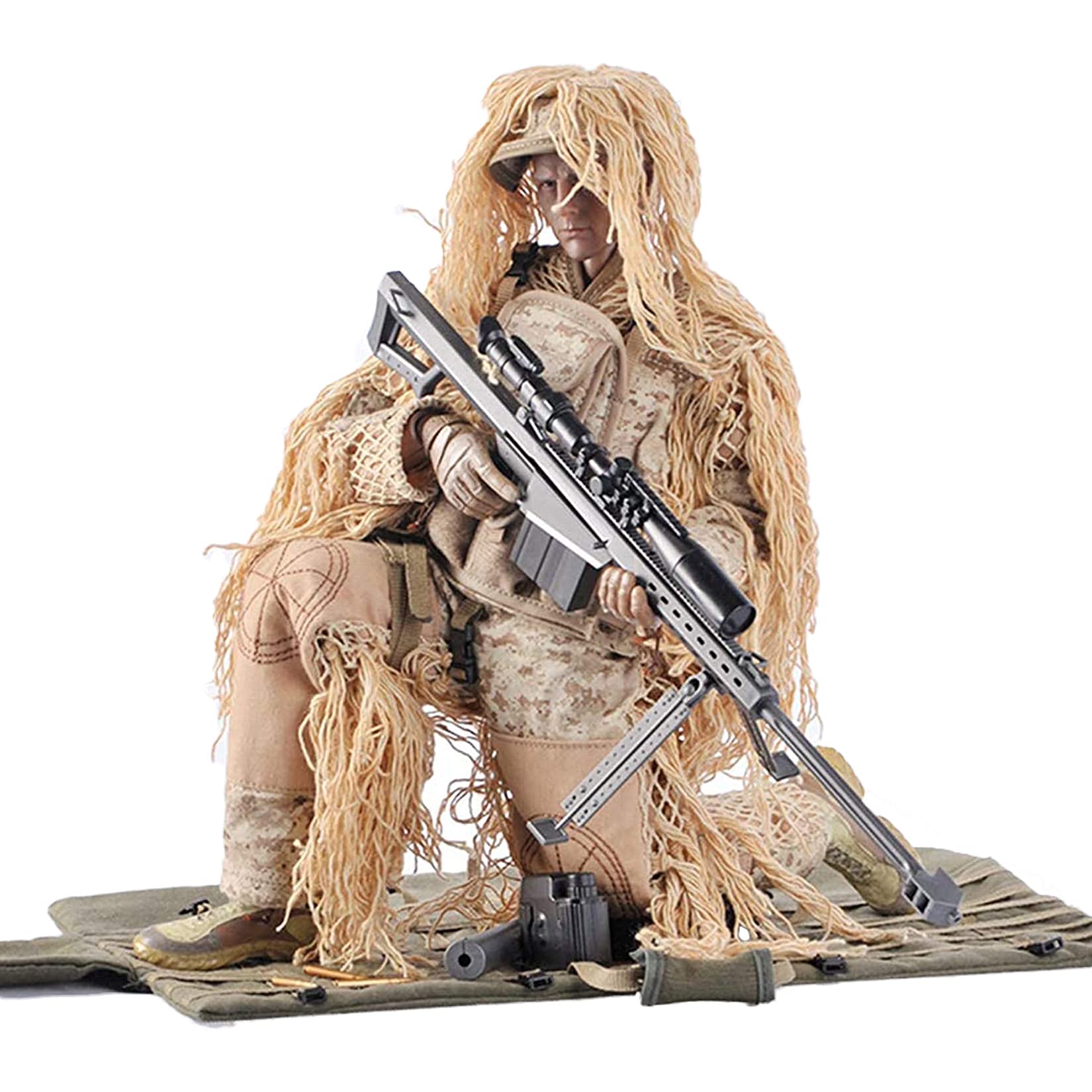 Buy Ckssyao 30Cm Army Sniper Action Figures with Ghillie Suit And ...