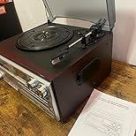 Amazon.com: MUSITREND Record Player 9 in 1 3 Speed Bluetooth Vintage ...