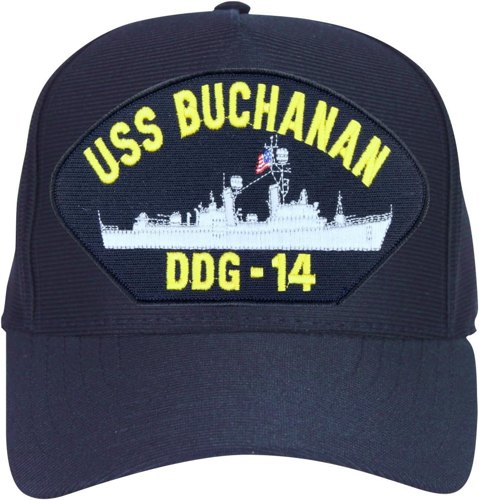 Amazon.com: USS Buchanan DDG-14 Ball Cap Hat with Custom Back Text ...