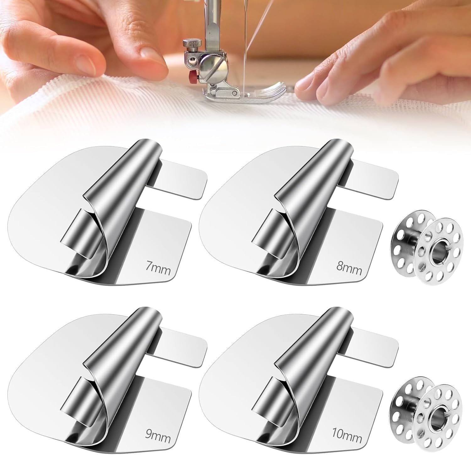 Amazon.com: Jeffdad 4Pcs Sewing Rolled Hemmer Foot, Rolled Hem Presser ...