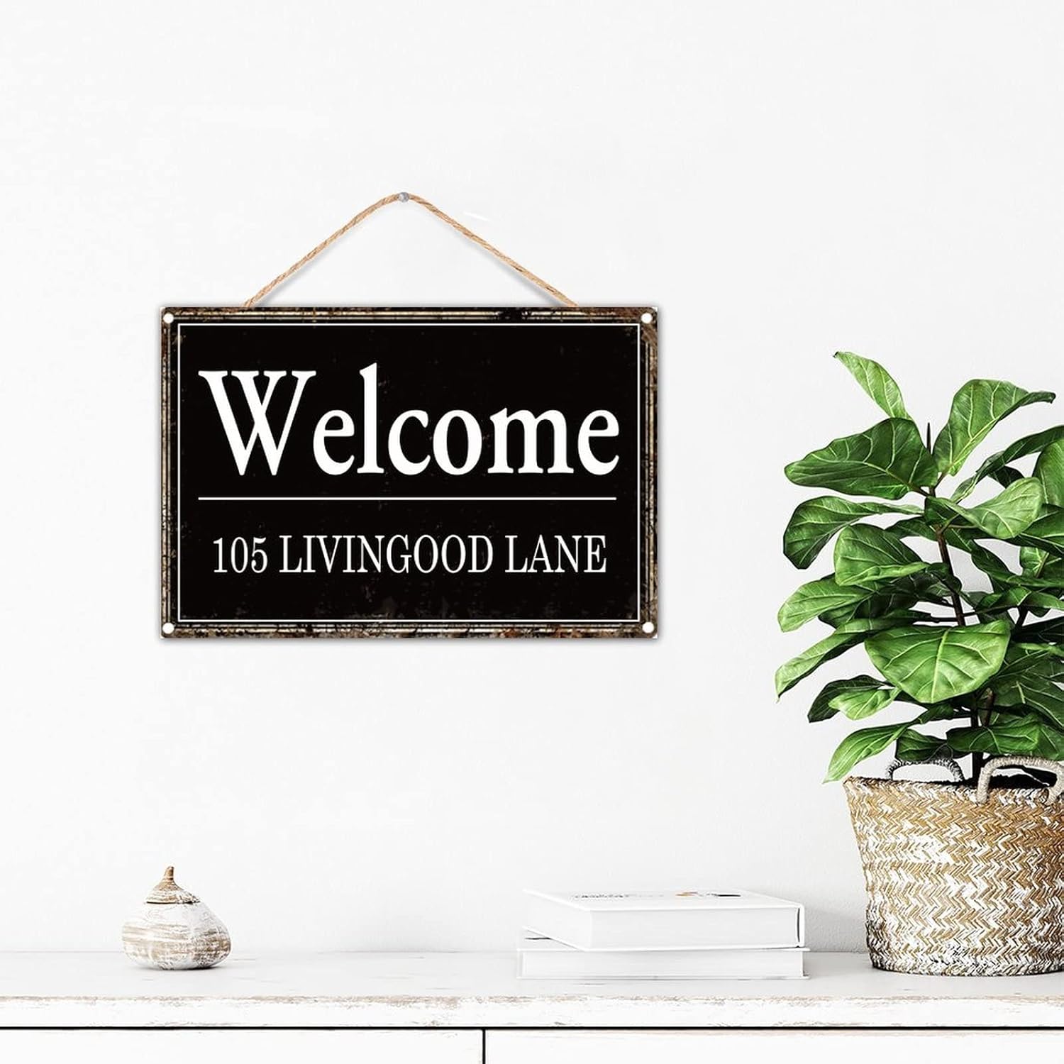 Amazon.com: WSDESDEC Welcome Sign for Front Door Welcome Home Number ...