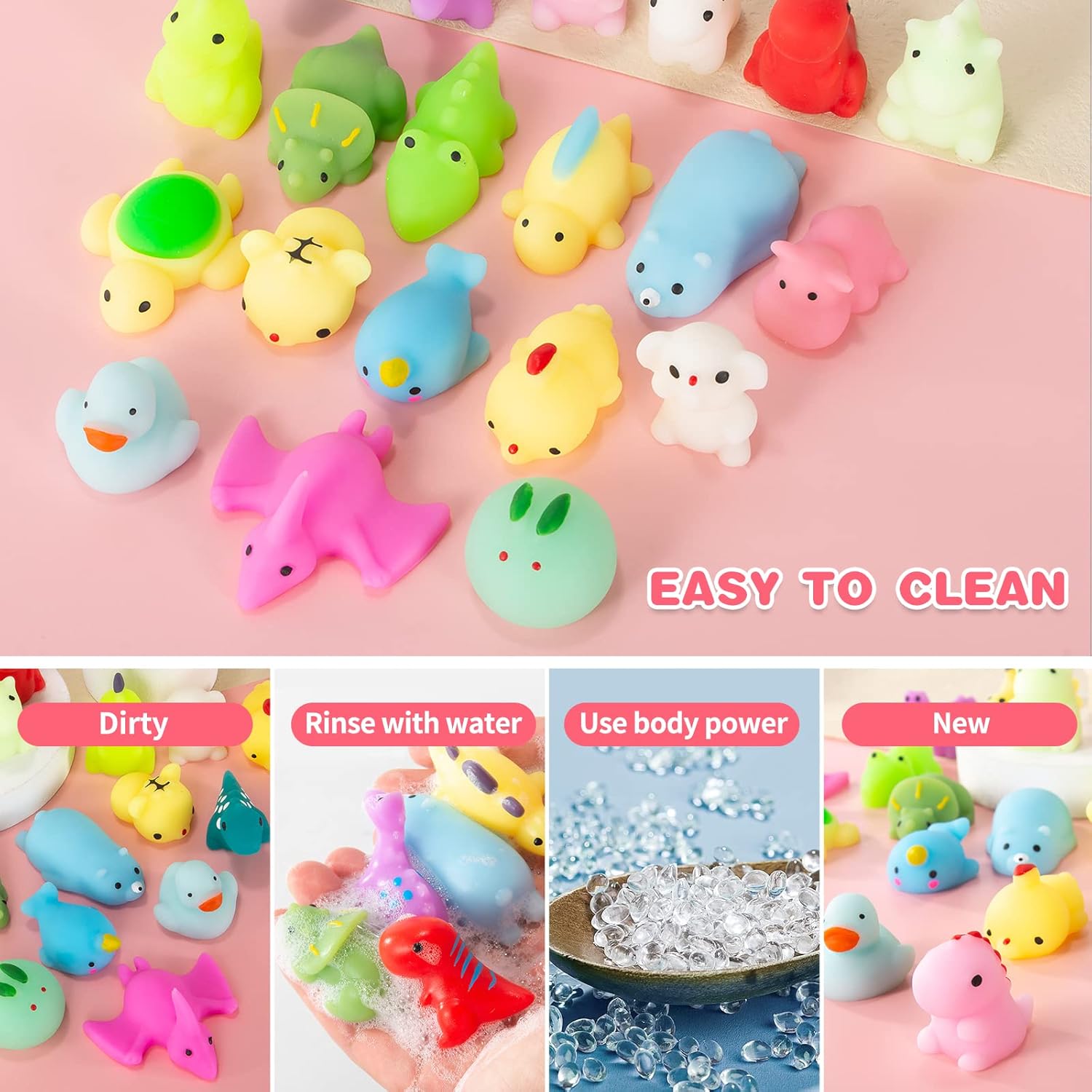 Nestling Mini Animal Squishy Pack – 21 Pieces Soft Fidget Toys Stress ...