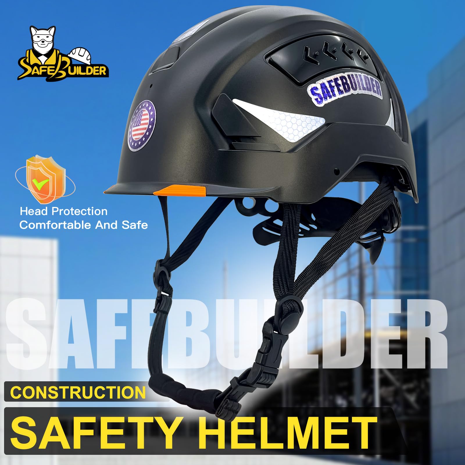 Ansi Approved Helmet SAFEBUILDER With Visor - ANSI Approved Industrial ...