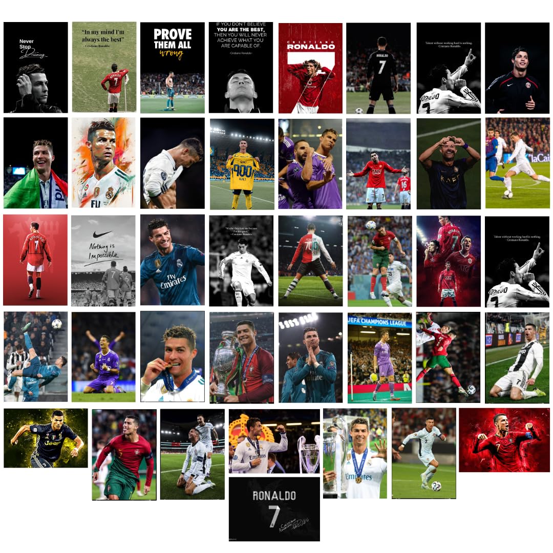 Ronaldo Poster (Set of 40) | Cristiano Ronaldo Mini Posters (15 x10 cm ...