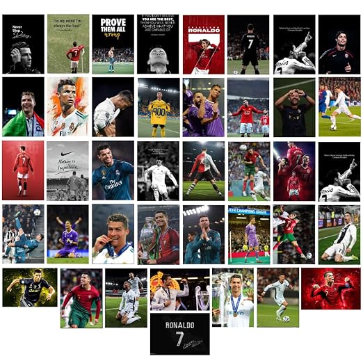 Ronaldo Poster (Set of 40) | Cristiano Ronaldo Mini Posters (15 x10 cm ...
