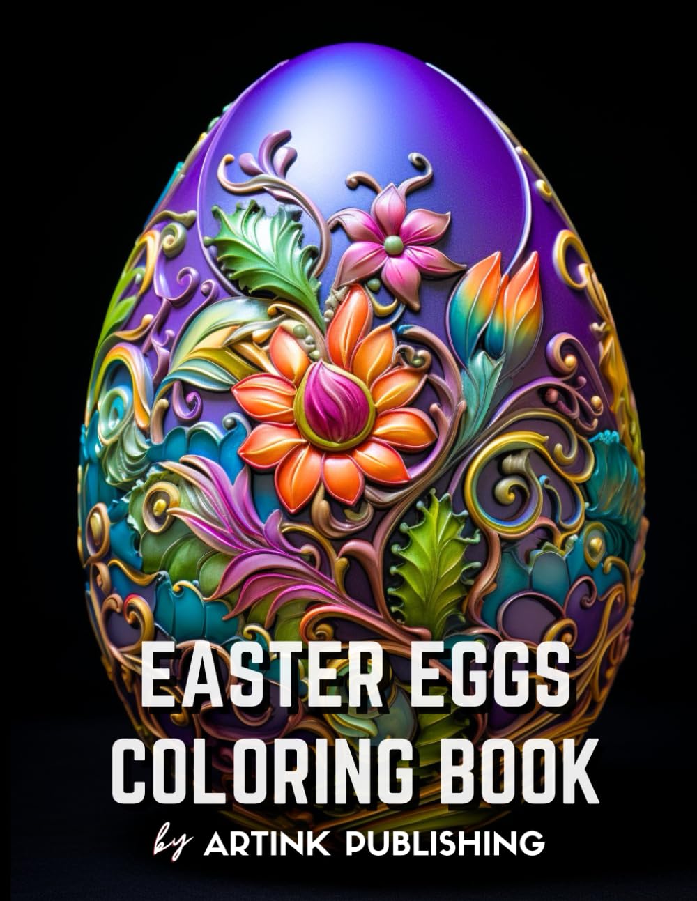 Amazon.com: Easter Eggs Coloring Book By Artink Publishing: Flowers ...
