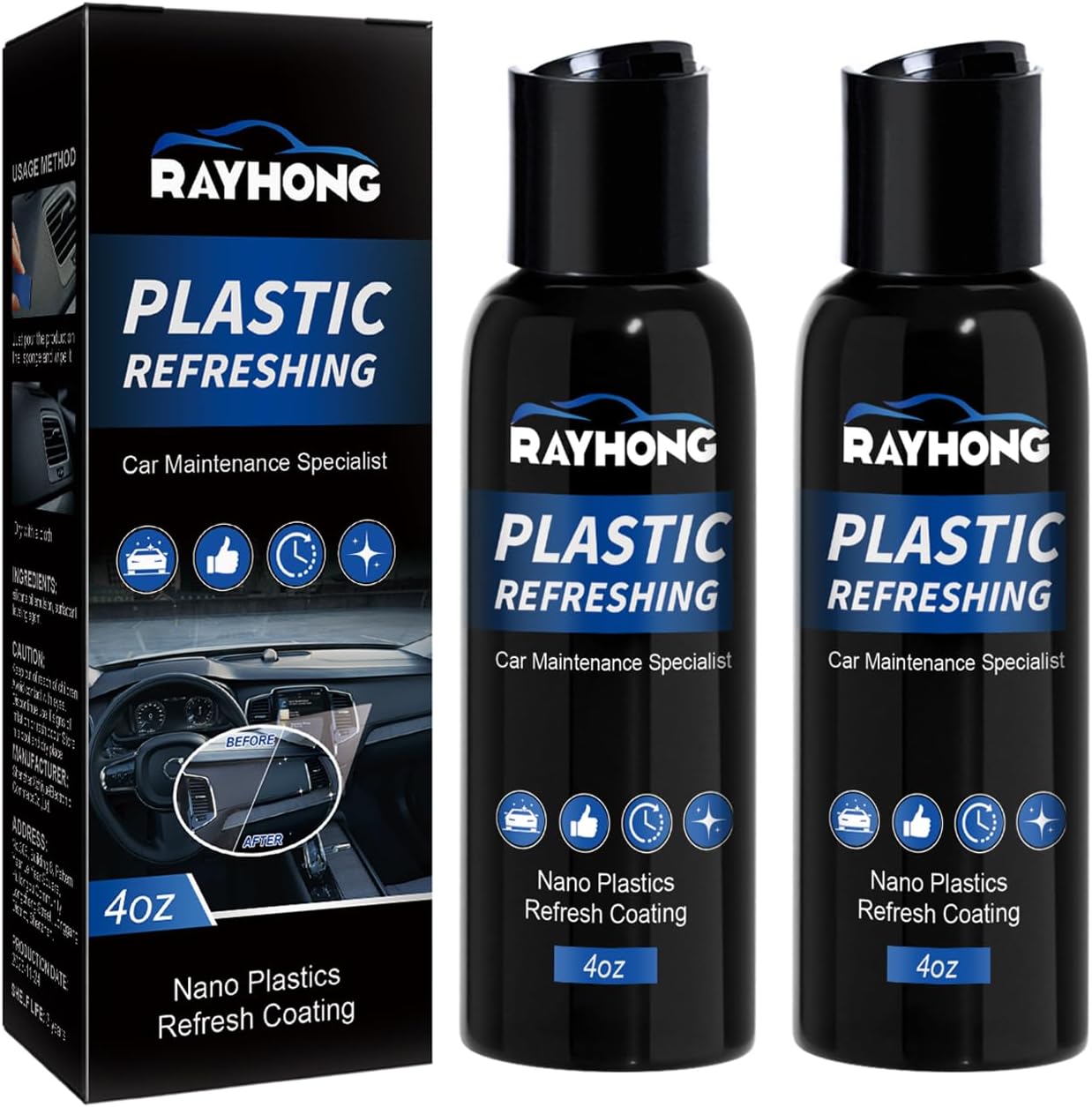 RAYHONG Plastic Restorer for Cars Ceramic Plastic Coating Trim Restore ...