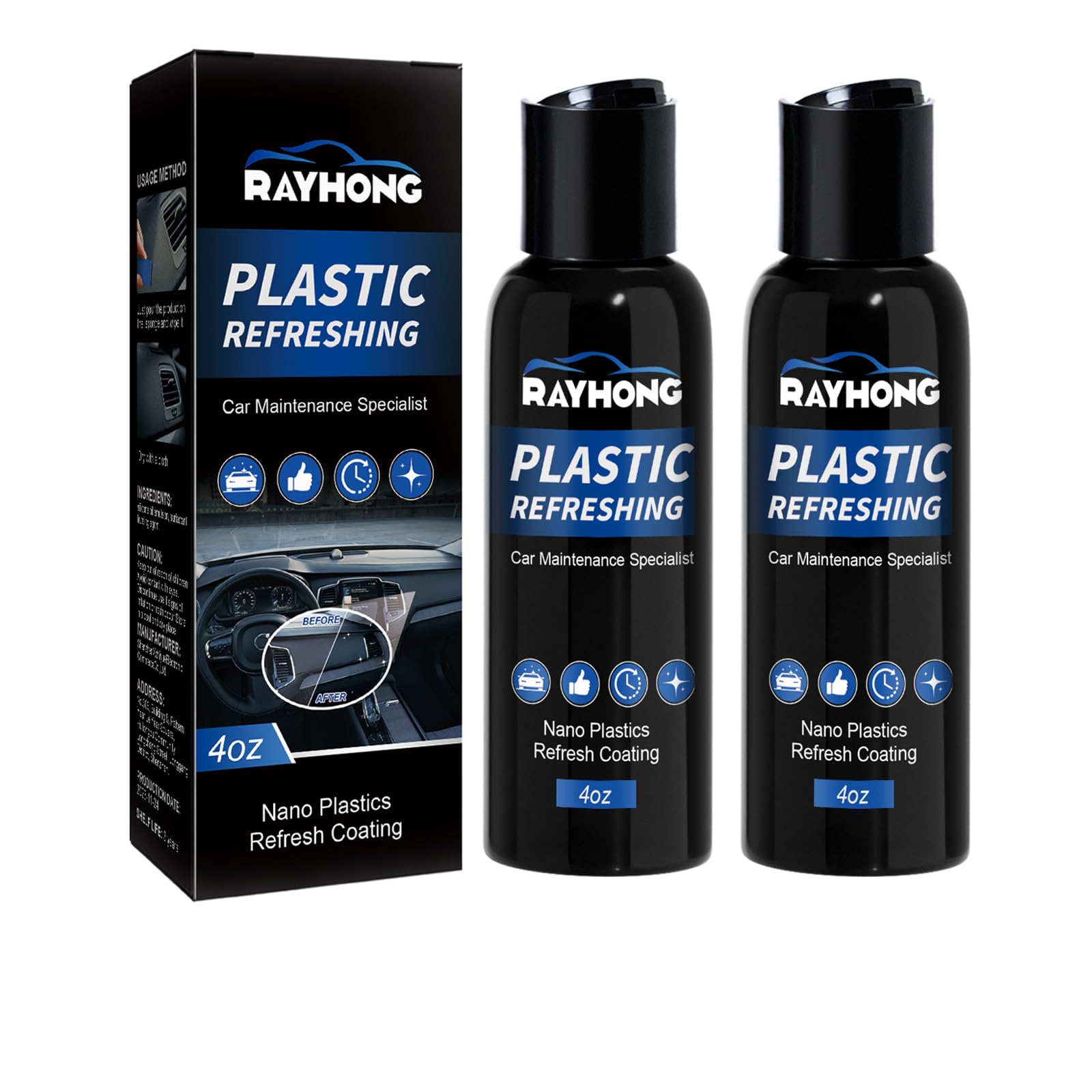 Amazon.com: RAYHONG Plastic Restorer for Cars Ceramic Plastic Coating ...