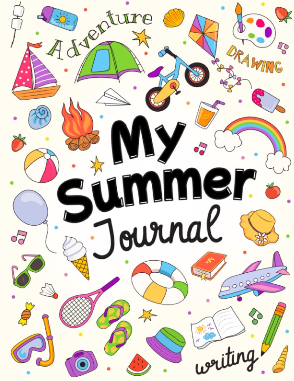 Amazon.com: My Summer Journal: For Kids | Daily Log Book Featuring Fun ...
