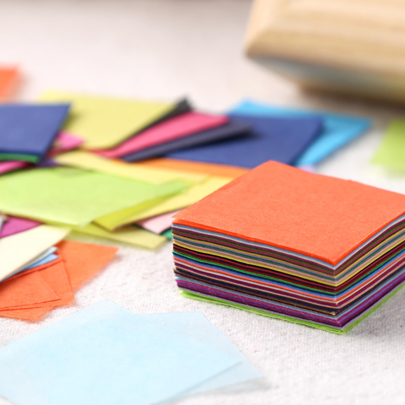 Snapklik.com : 7,200 Sheets Tissue Paper Squares, 1 Inch Art Rainbow ...