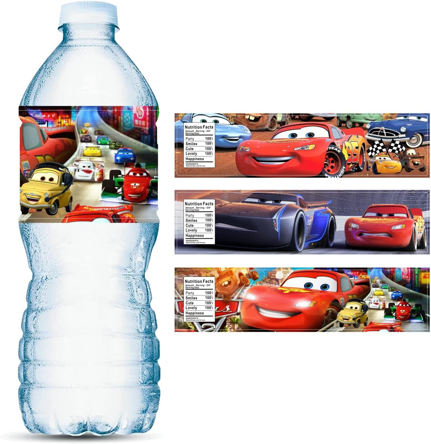 Cars Themed Water Bottle Labels for Kids Birthday Liberia | Ubuy