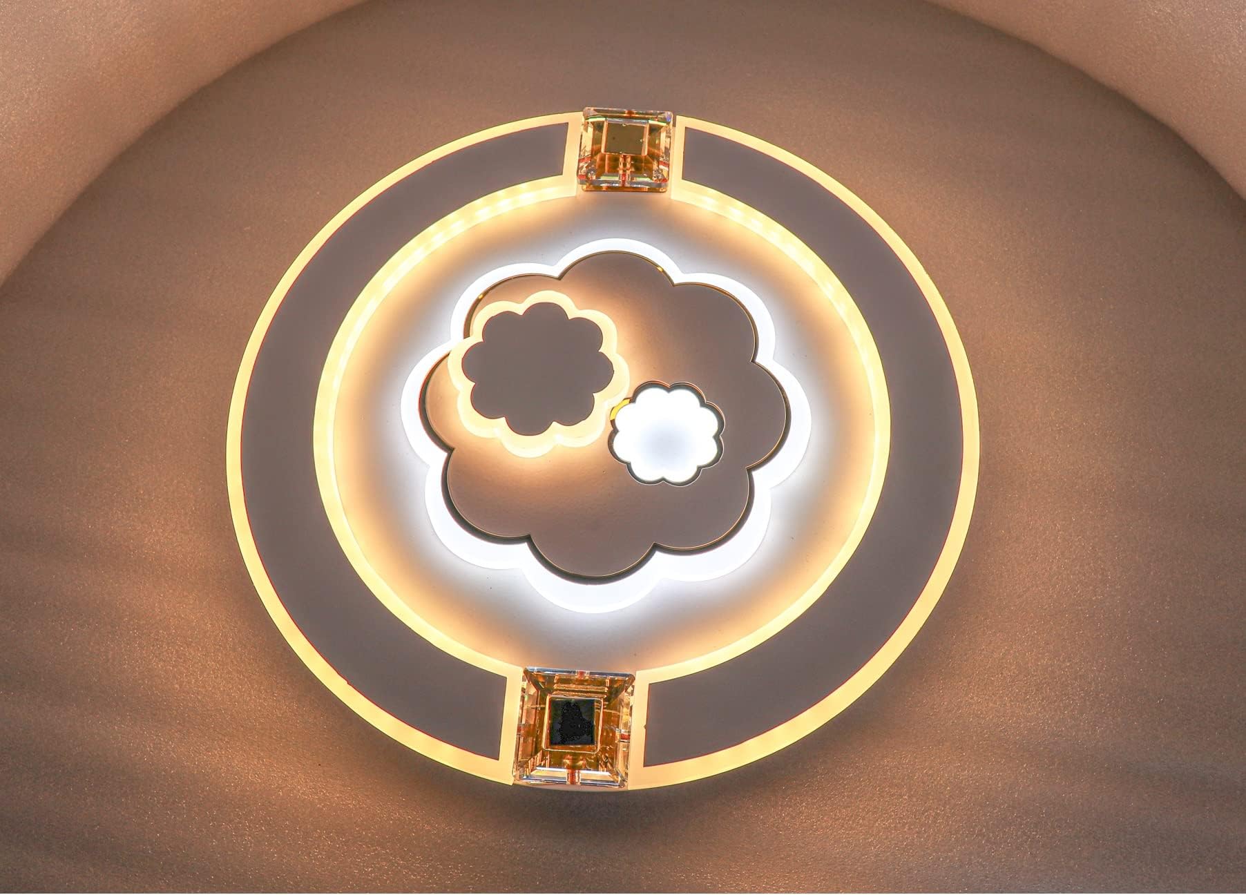 Buy Smartway Metal 14W Round Mellow Led Ceiling Lamp,Three Colors (Warm ...
