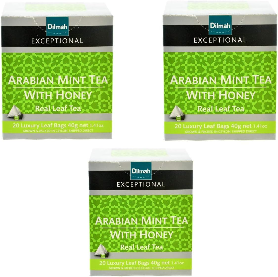 Amazon.com : Dilmah Peppermint & English Toffee Tea 20 Tea Bags X 3 ...